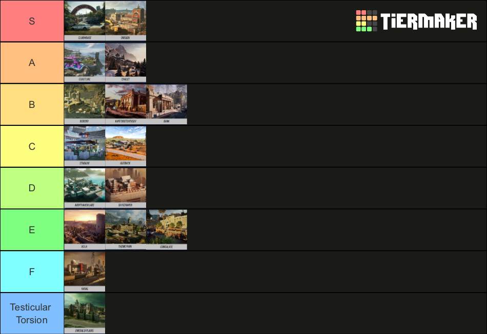 R6 Ranked Maps 2023 Tier List (Community Rankings) - TierMaker