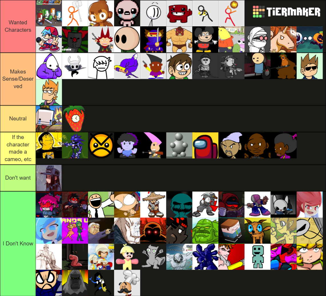 Newgrounds Rumble 2 Characters (Version 9.0) Tier List (Community ...