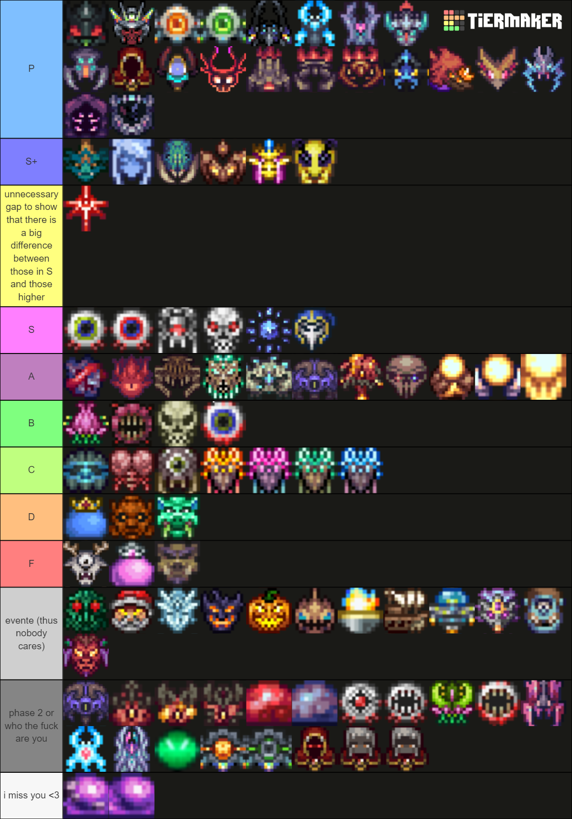 Calamity Mod 2.0 +Addons Bosses and Mini Bosses Tier List (Community ... Calamity Mod 2.0 +Addons Bosses and Mini Bosses Tier List (Community ...