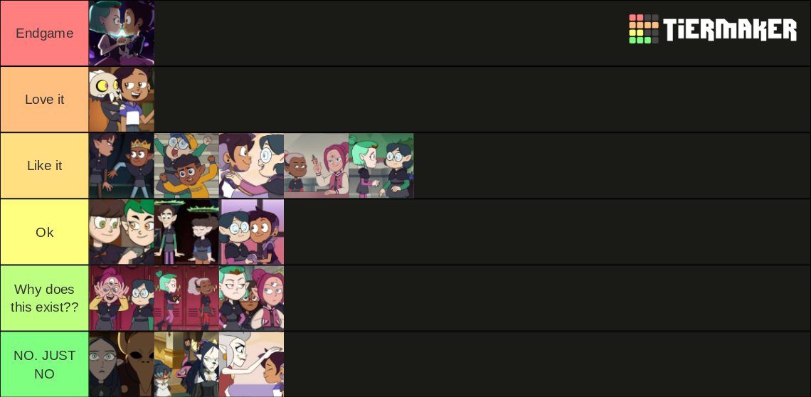 The owl house Ship Tier List (Community Rankings) - TierMaker
