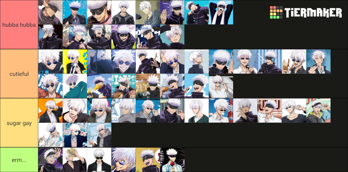 Gojo Official Arts Tier List (Community Rankings) - TierMaker