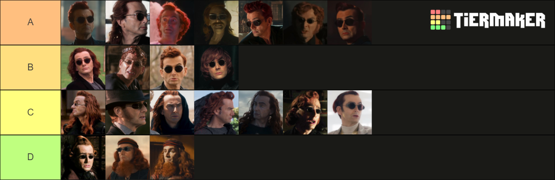 Good Omens ALL Crowley's hairstyles (2023) Tier List (Community ...
