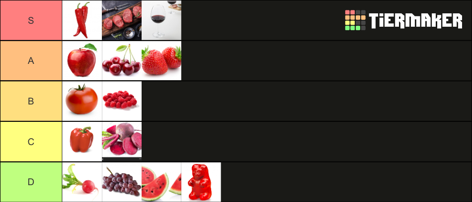 Red Food Tierlist Tier List (Community Rankings) - TierMaker