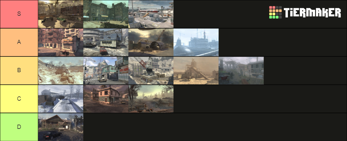 Call of Duty Modern Warfare 2 Multiplayer Maps (No DLC) Tier List ...