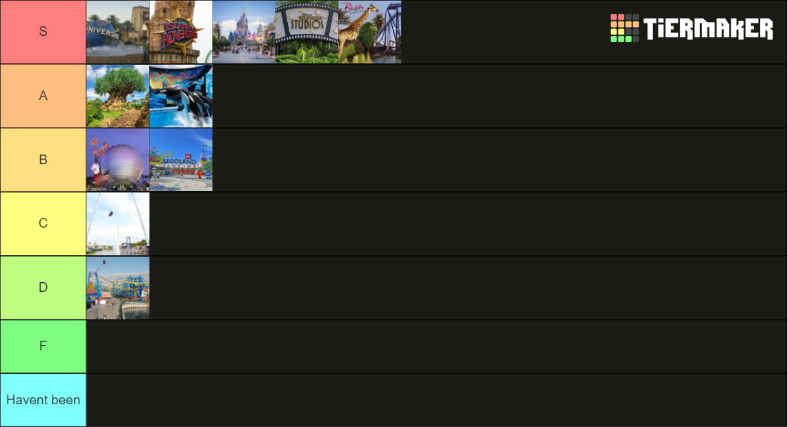 Florida Theme Parks Tier List (Community Rankings) - TierMaker