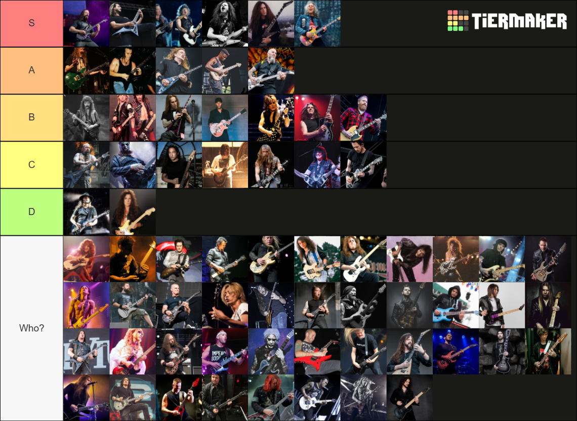 Metal Guitar Gods Tier List (Community Rankings) - TierMaker