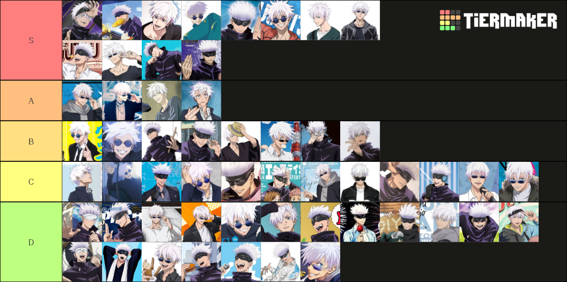 Gojo Official Arts Tier List (Community Rankings) - TierMaker