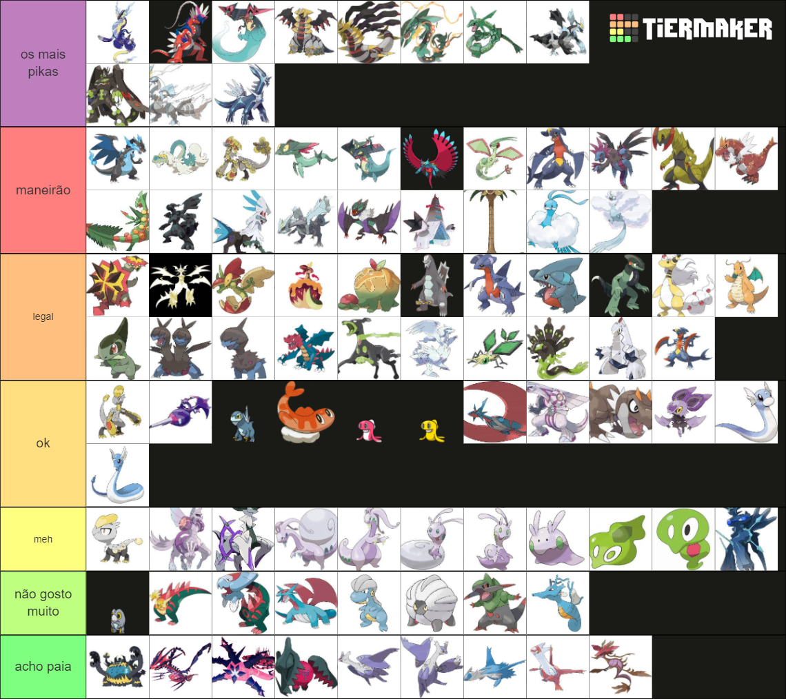 Complete Dragon Type Pokemon Tier List (Community Rankings) - TierMaker