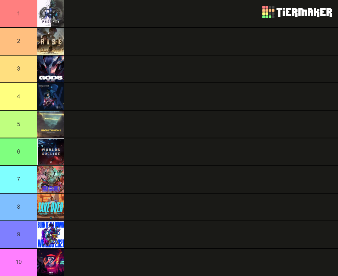 World's Song 1-10 Tier List (Community Rankings) - TierMaker