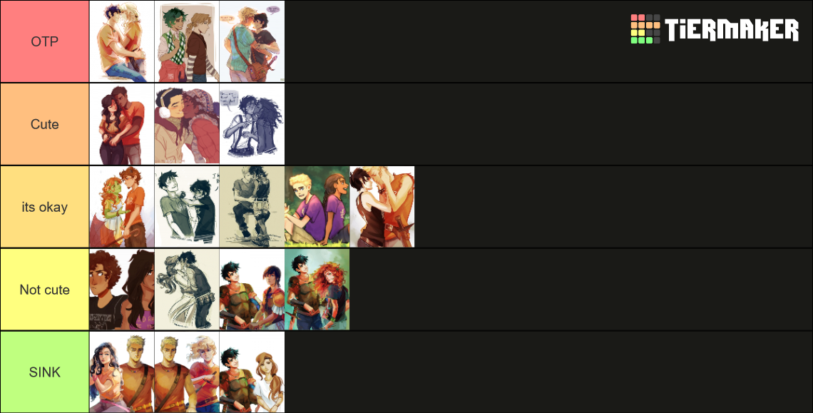 Riordanverse canon ships Tier List (Community Rankings) - TierMaker