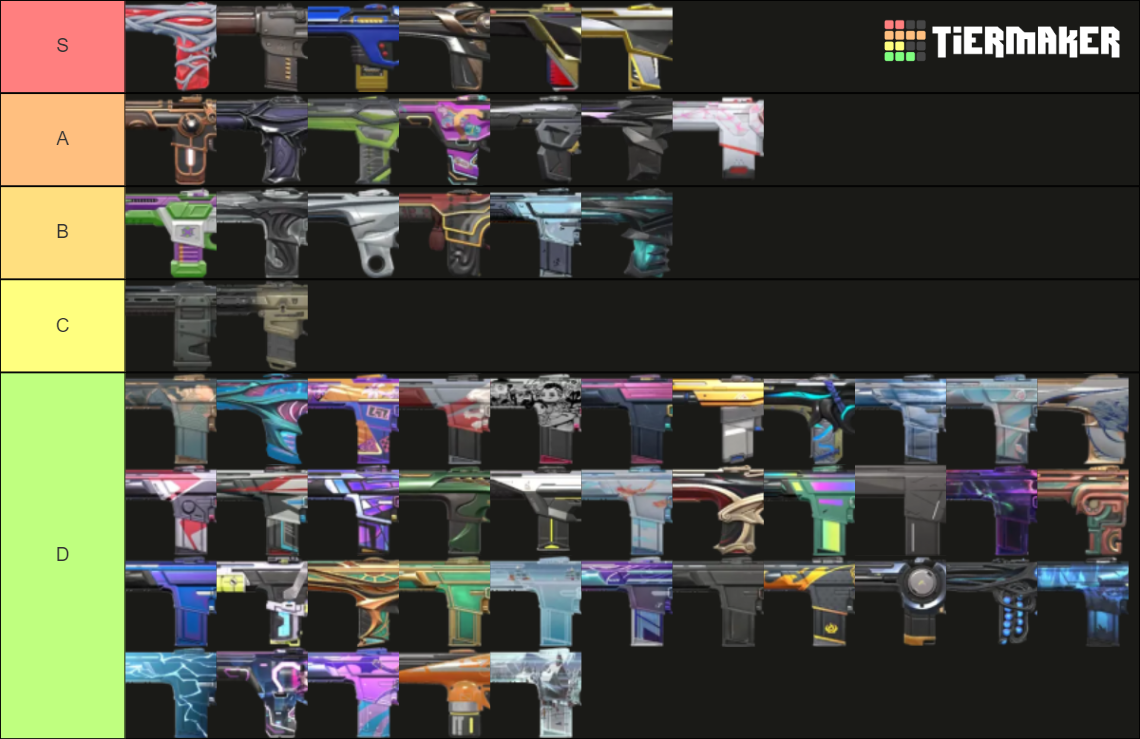 Valorant Skin Tier (Phantom) Tier List (Community Rankings) - TierMaker
