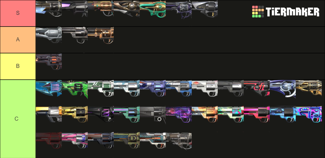 Valorant Skin Tier (Sheriff) Tier List (Community Rankings) - TierMaker