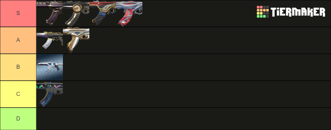 Valorant Skins Tier List (Community Rankings) - TierMaker