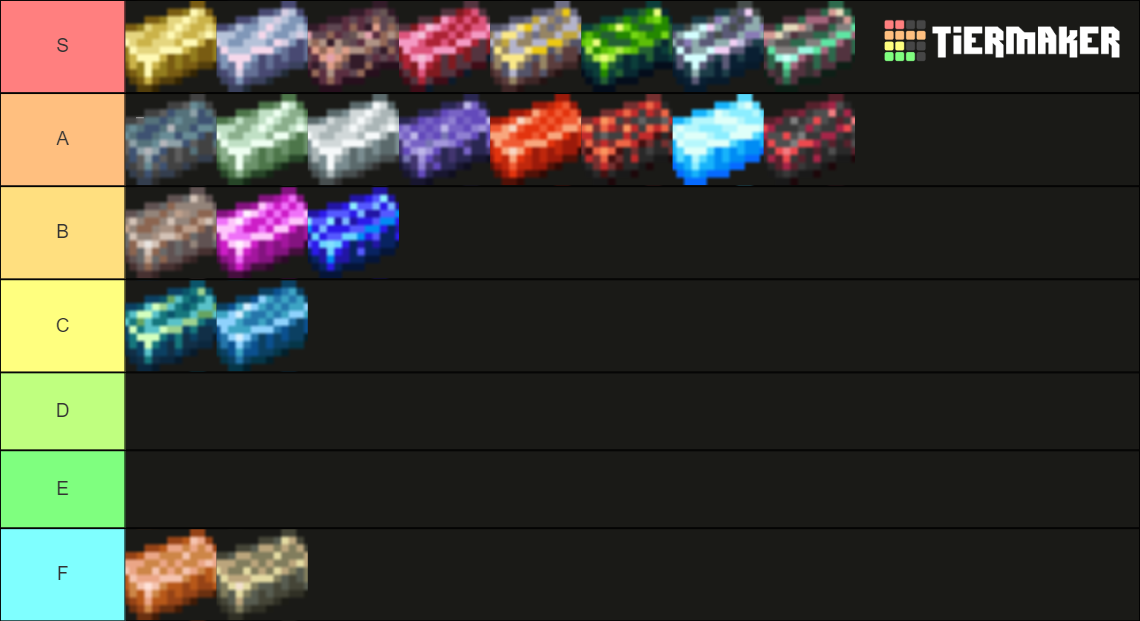 Terraria Bars Tier List (Community Rankings) - TierMaker