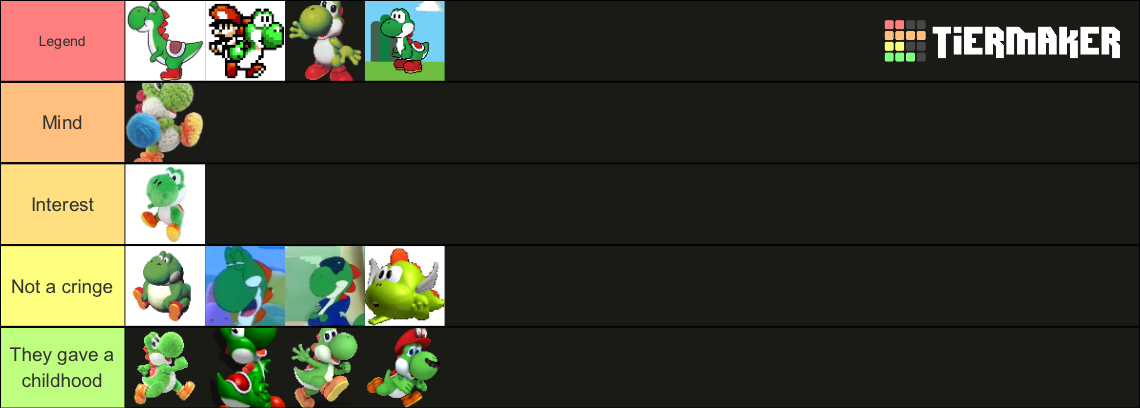 Yoshi Designs Tier List (Community Rankings) - TierMaker