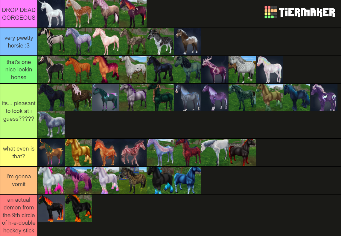 SSO Magic Horses Tier List (Community Rankings) - TierMaker
