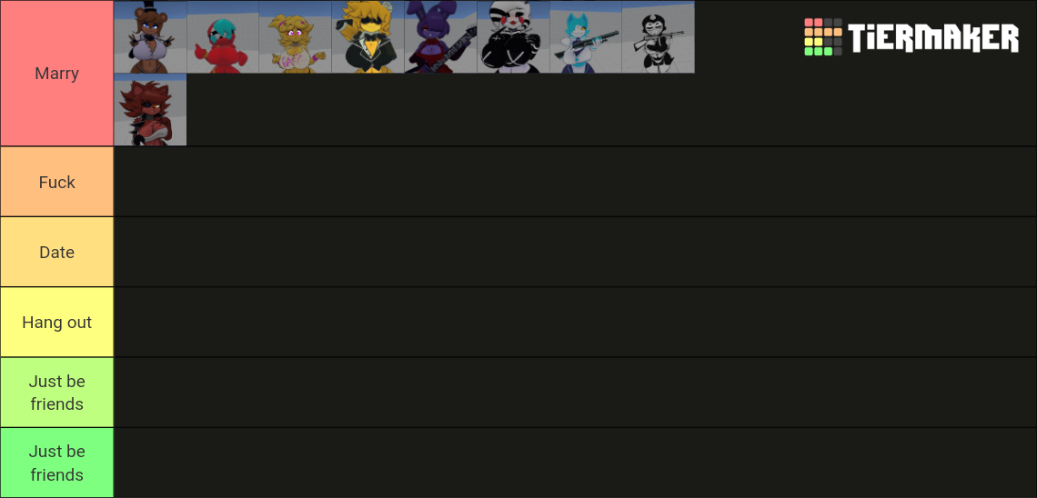 CryptiaCurves Fnia animatronics + extras Tier List (Community Rankings ...