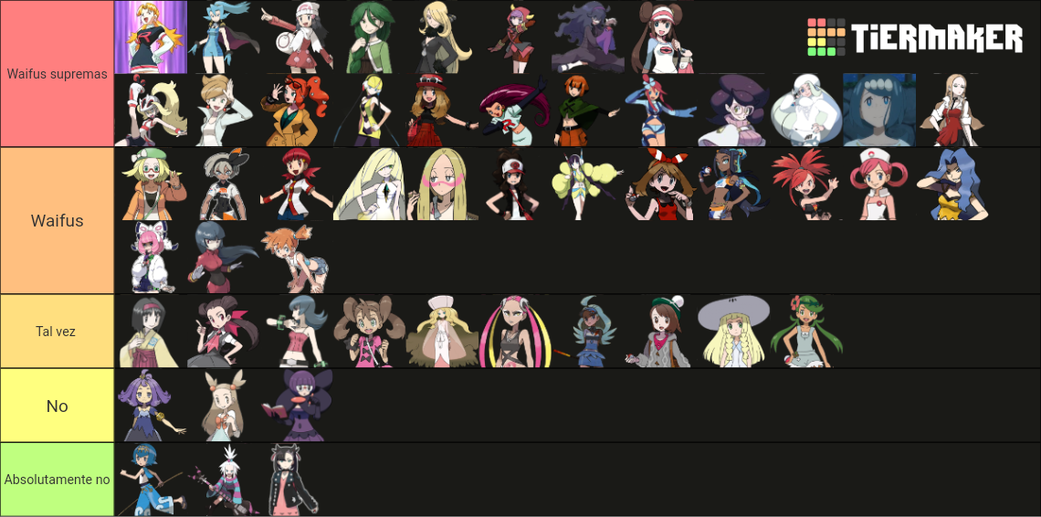 Pokemon Waifus Tier List (Community Rankings) - TierMaker