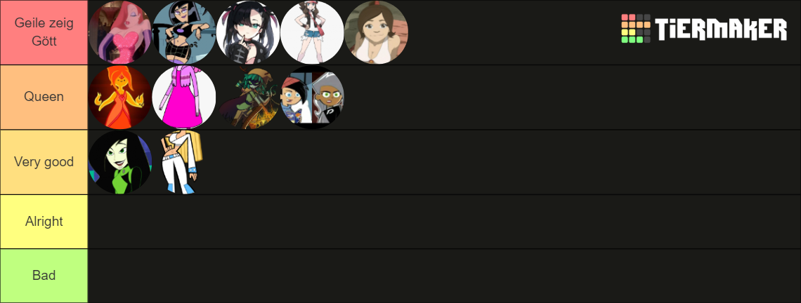 Cartoon waifus Tier List (Community Rankings) - TierMaker
