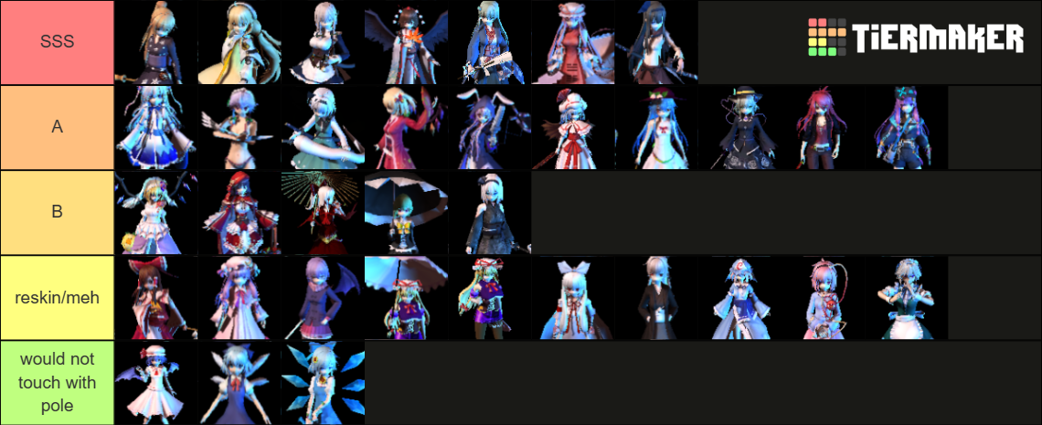 TMSW skin Tier List (Community Rankings) - TierMaker