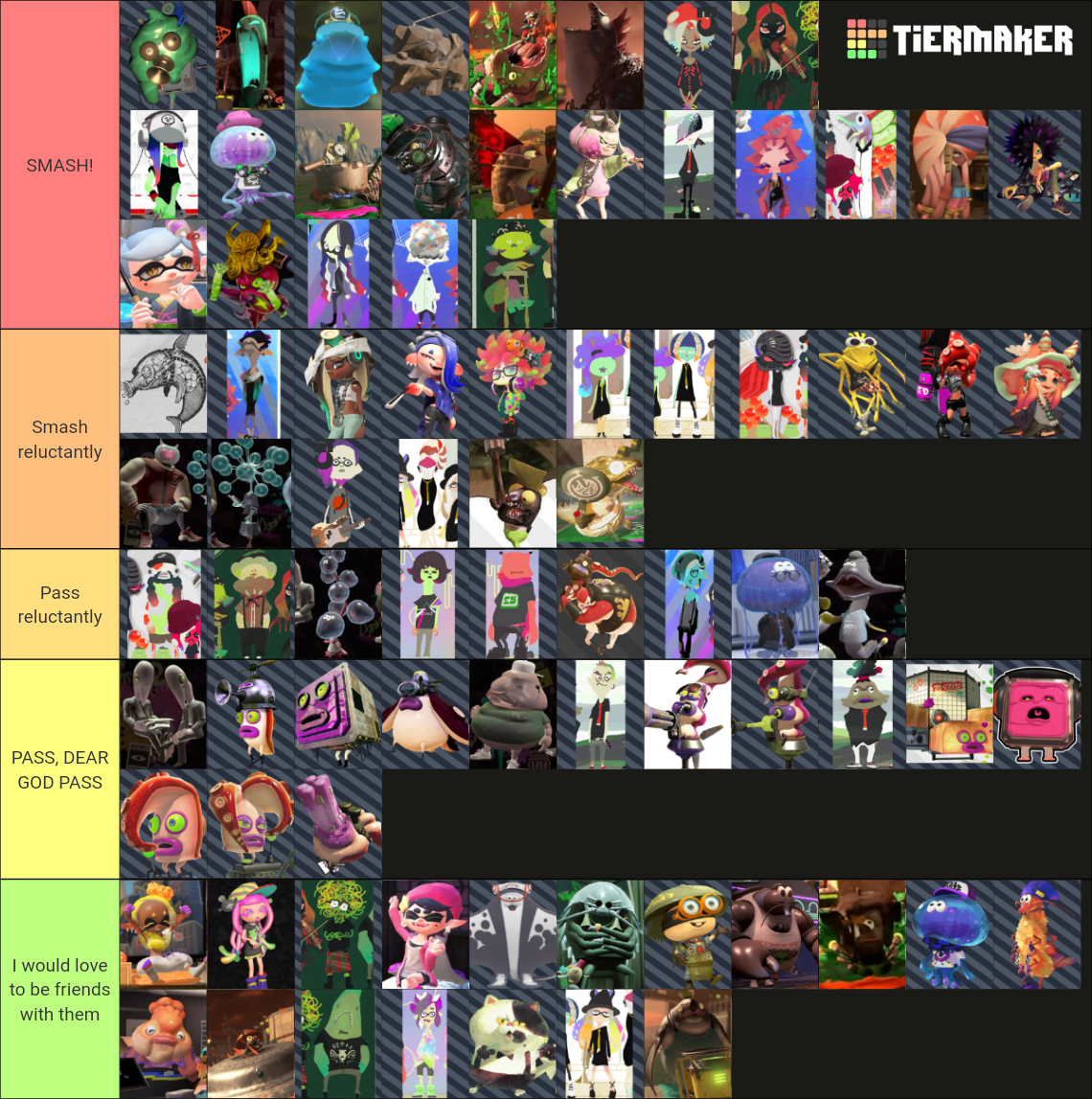 Splatoon Smash or Pass Tier List (Community Rankings) - TierMaker