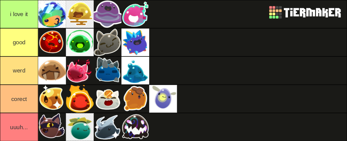 best slime Tier List (Community Rankings) - TierMaker