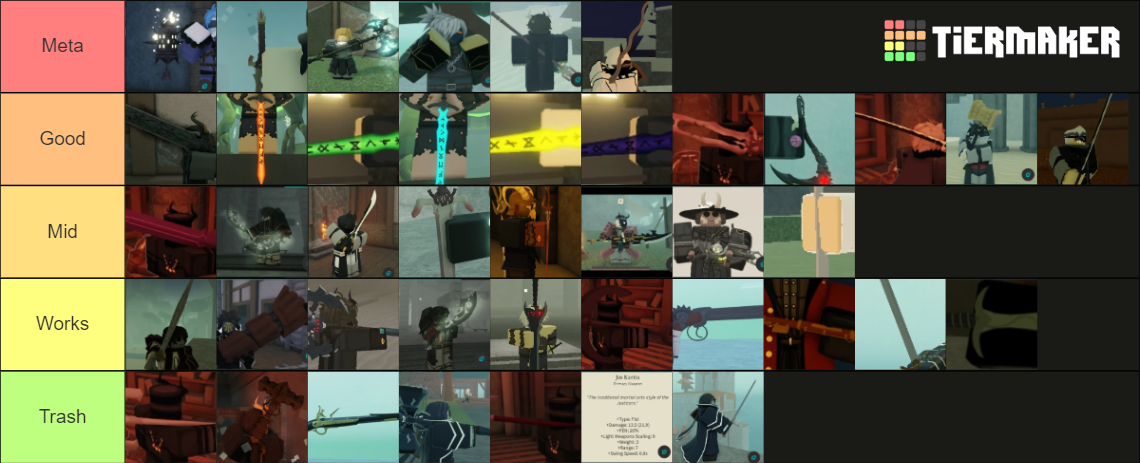 Deepwoken Weapon Tierlist 2023 Tier List (Community Rankings) - TierMaker