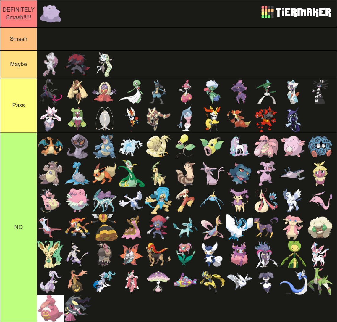 Pokemon Smash or Pass Tier List (Community Rankings) - TierMaker