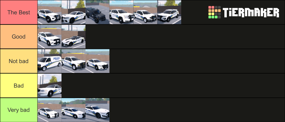 ERLC Police cars Tier List (Community Rankings) - TierMaker