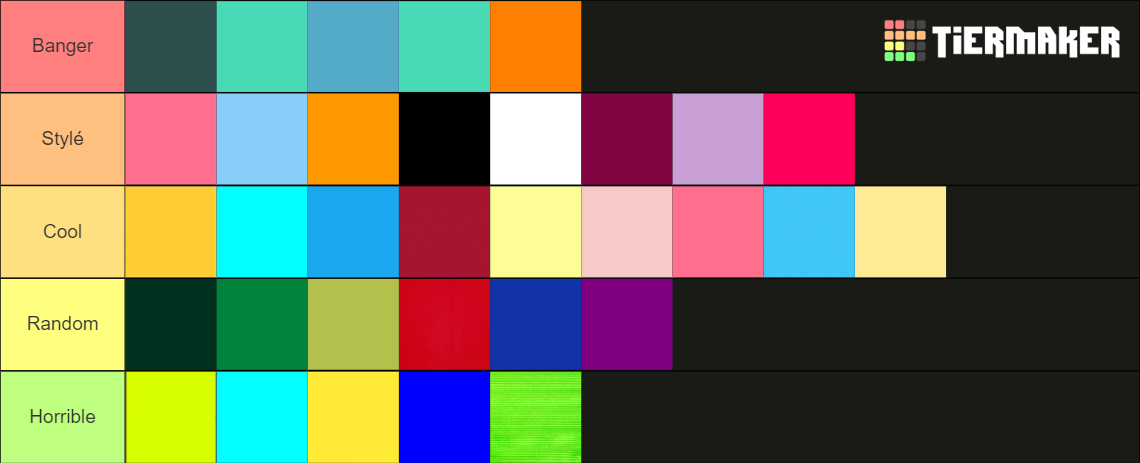 favorite color Tier List (Community Rankings) - TierMaker