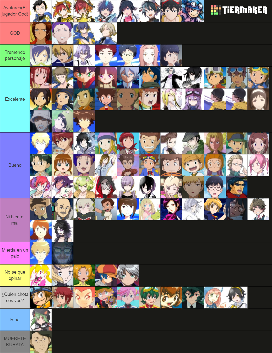 Digimon Humans Tier List (Community Rankings) - TierMaker