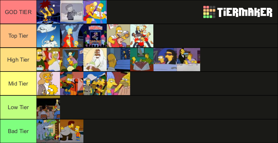 Simpsons Season 5 Tier List (Community Rankings) - TierMaker