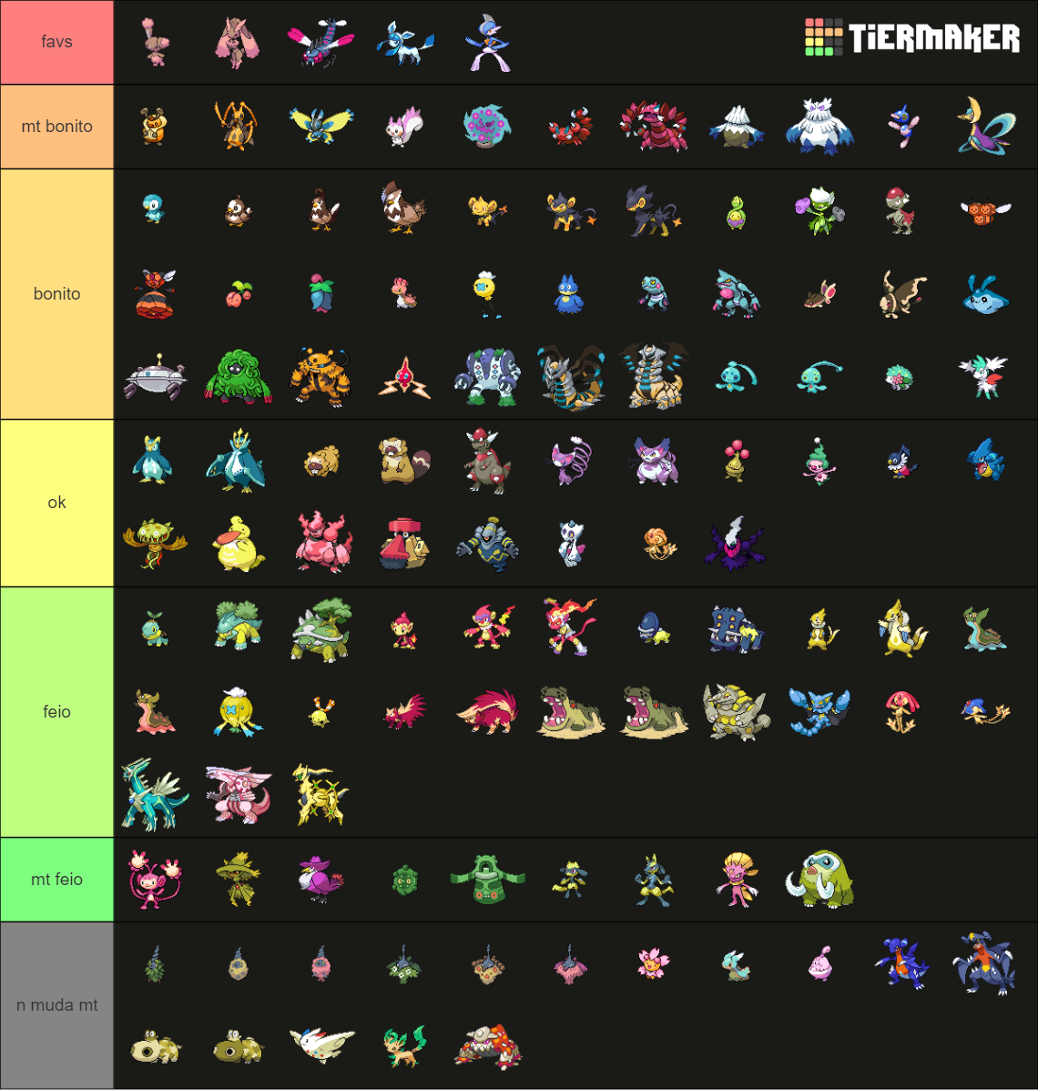 Generation 4 Shiny Pokemon Tier List (Community Rankings) - TierMaker