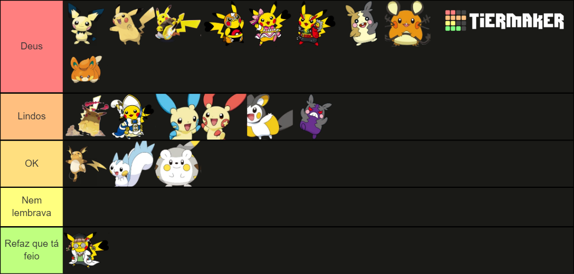 TODOS OS CLONES DO PIKACHU DO MELHOR AO PIOR Tier List (Community ...