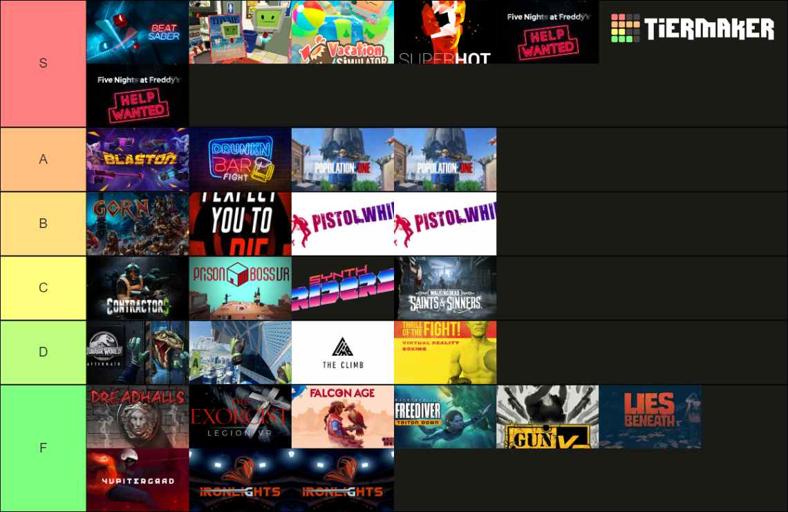 Oculus Quest Games VR Tier List (Community Rankings) - TierMaker
