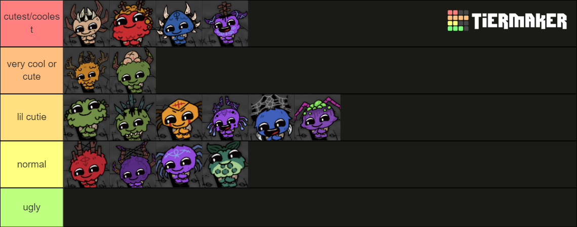cult of the lamb cute followers Tier List (Community Rankings) - TierMaker