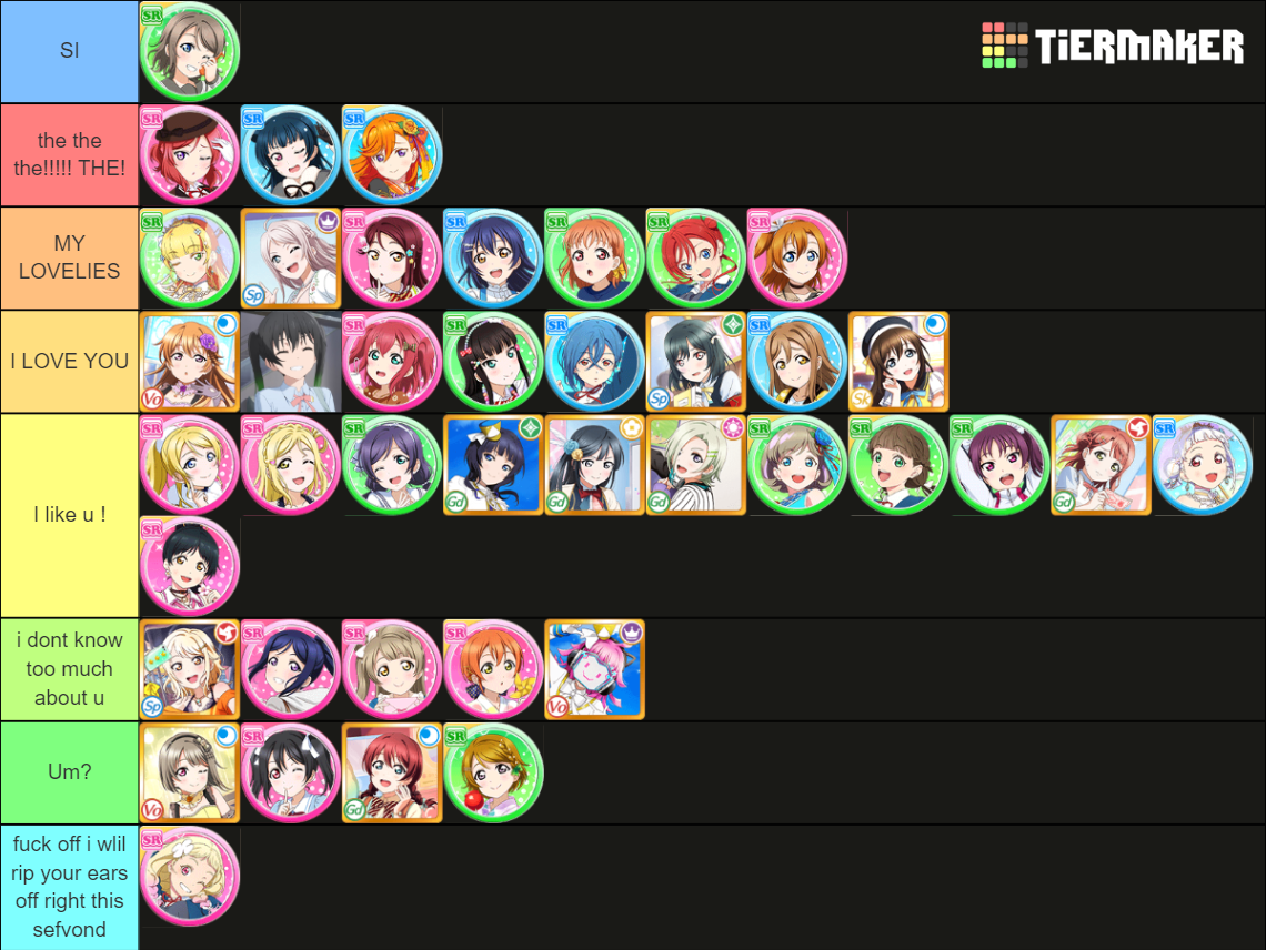 love live Tier List (Community Rankings) - TierMaker