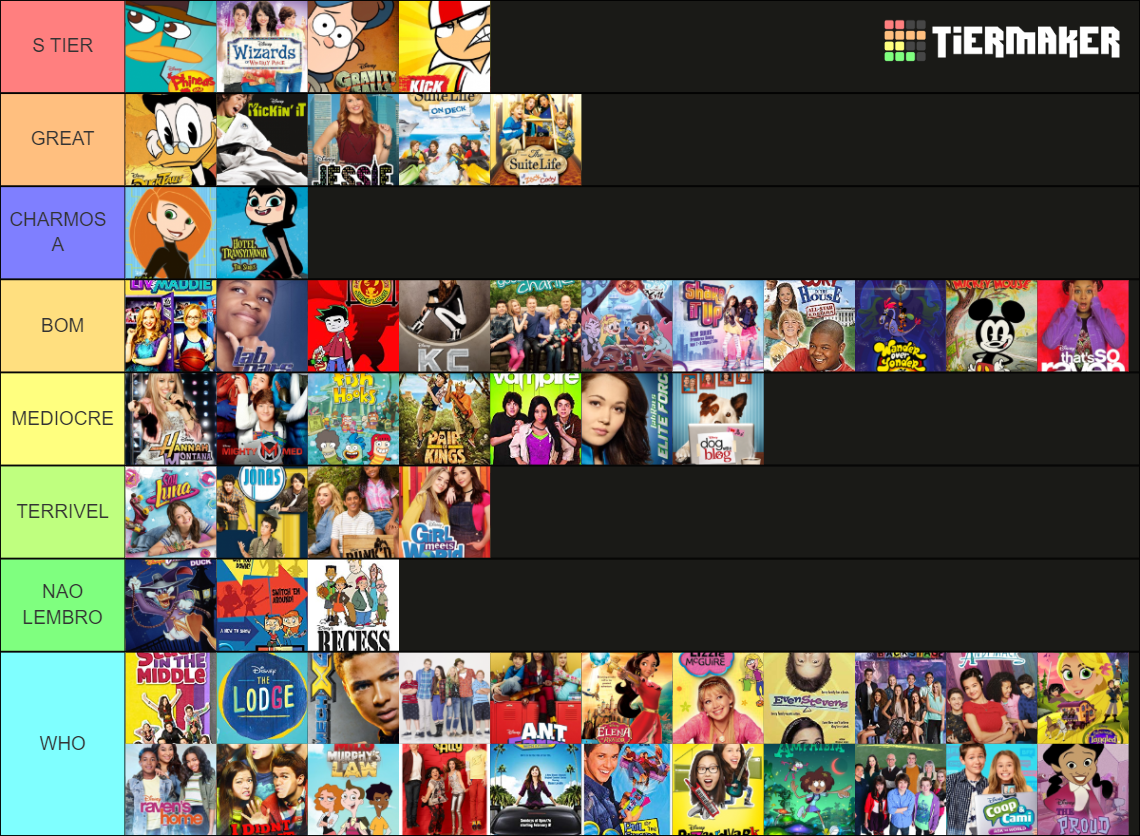 Ultimate Disney Channel Shows Tier List (Community Rankings) - TierMaker