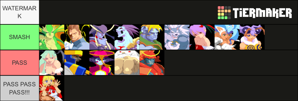 Vampire Savior Characters Tier List (Community Rankings) - TierMaker