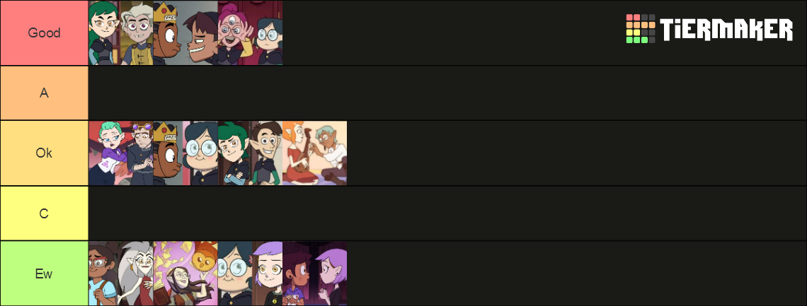 The Owl House Ships Updated S2 Tier List (Community Rankings) - TierMaker