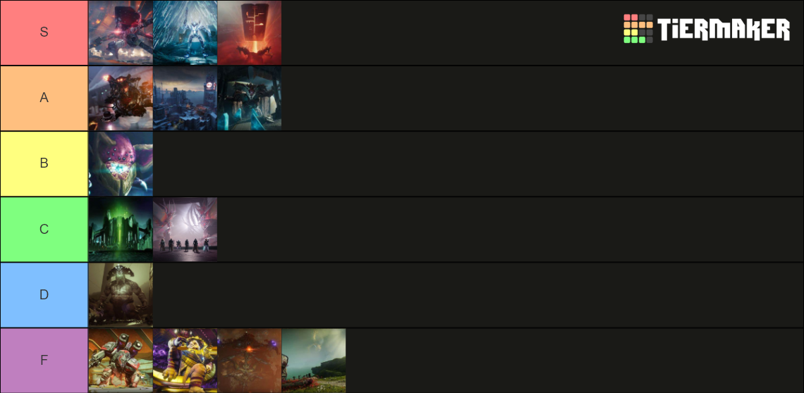 Rank all raids and dungeons up to Crota's End D2. Tier List (Community ...