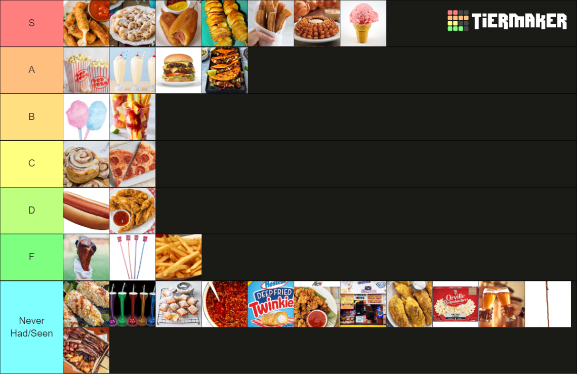 State Fair Food Tier List (Community Rankings) - TierMaker
