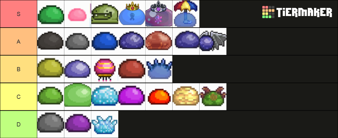 Terraria Slimes Tier List (Community Rankings) - TierMaker