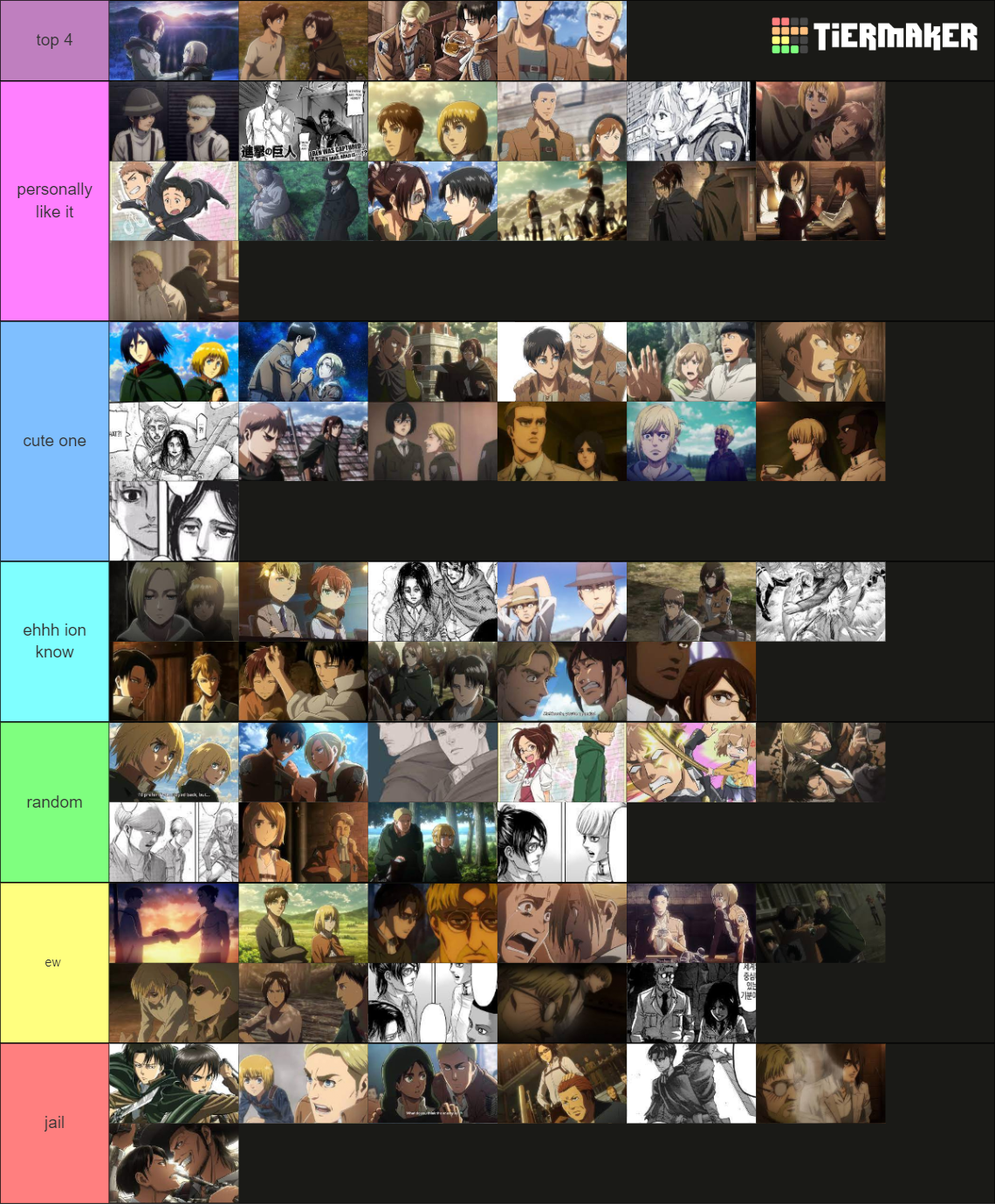 aot ships (the big one) Tier List (Community Rankings) - TierMaker