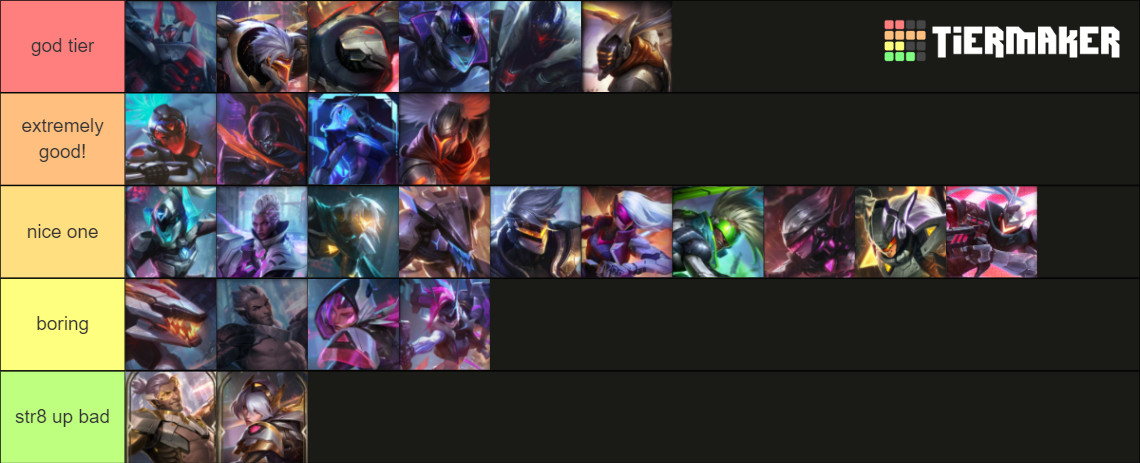 League of Legends: Project Skins Tier List (Community Rankings) - TierMaker