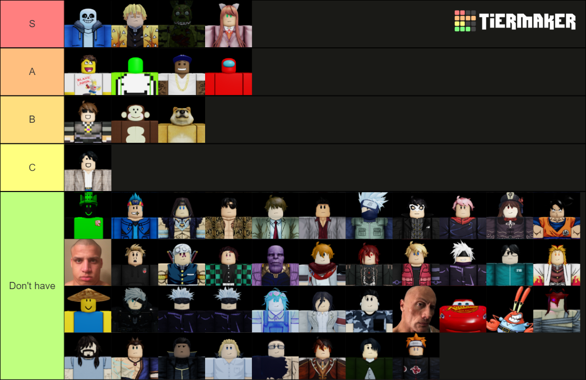 Crossover Arena Characters Tier List (Community Rankings) - TierMaker