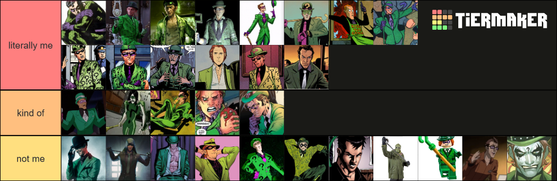 Riddler Designs Tier List (Community Rankings) - TierMaker