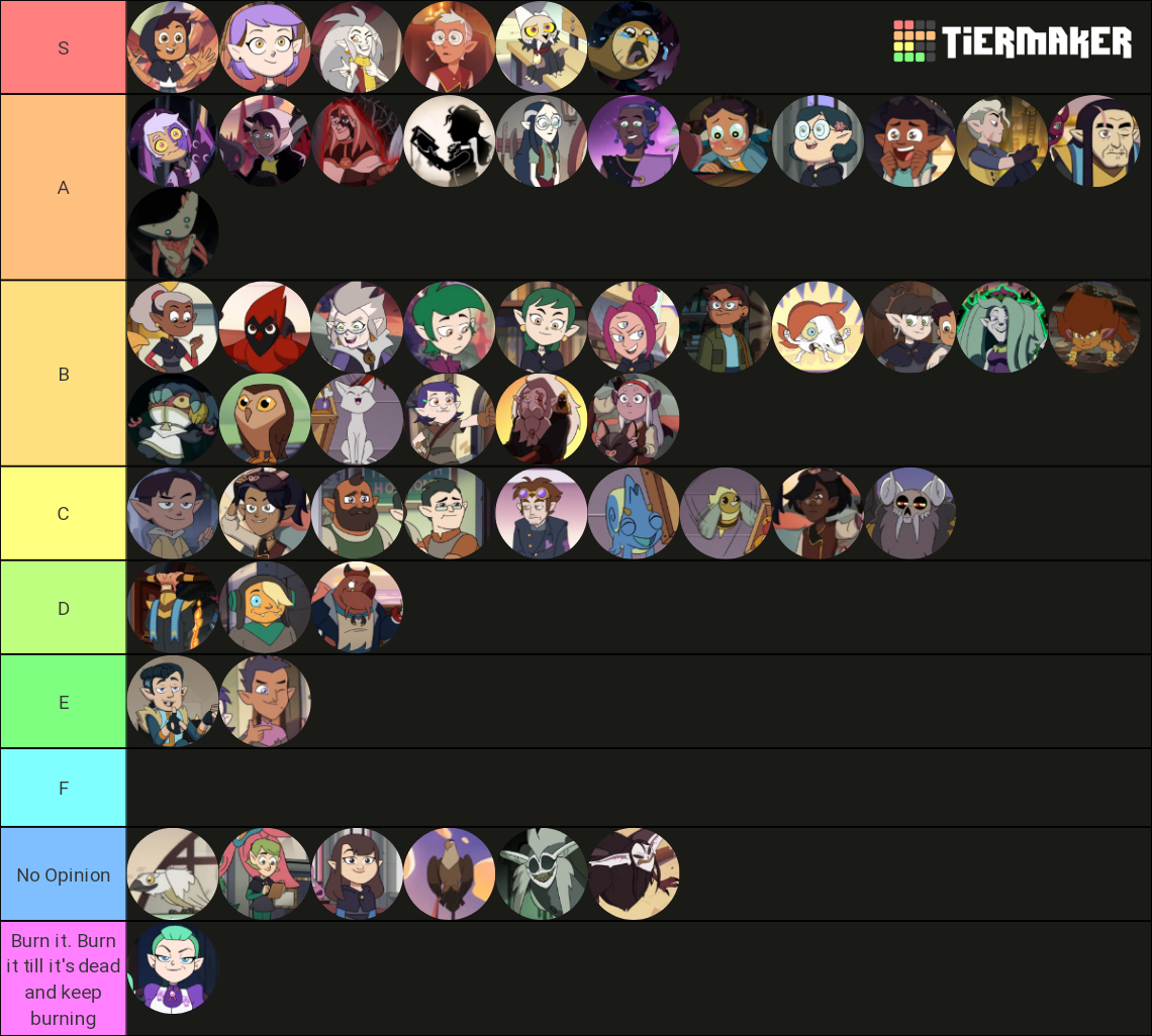 The Owl House Characters (S2B TOO!) Tier List (Community Rankings) - TierMaker