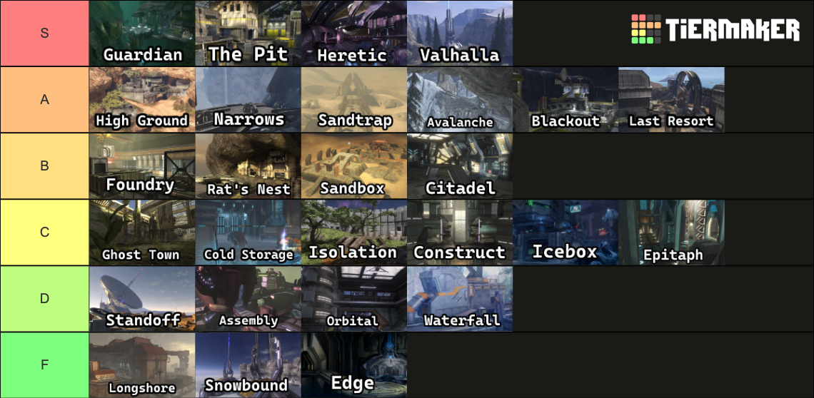 Halo 3 Multiplayer Maps (+DLC & MCC bonus) Tier List (Community ...