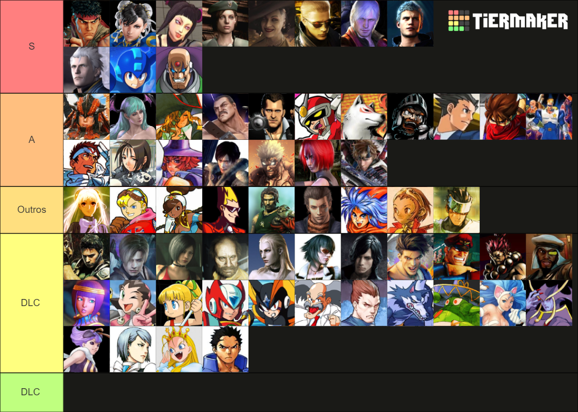 Capcom All-Stars character wishlist Tier List (Community Rankings ...